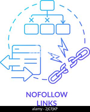 Nofollow links concept icon Stock Vector Image & Art - Alamy