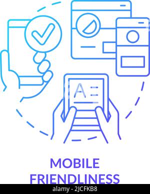 Friendliness blue gradient concept icon Stock Vector Image & Art - Alamy