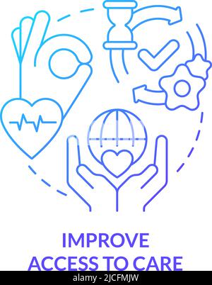 Access to healthcare blue gradient concept icon Stock Vector Image ...