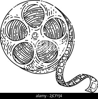 celluloid film vector sketch illustration line Stock Vector Image & Art ...