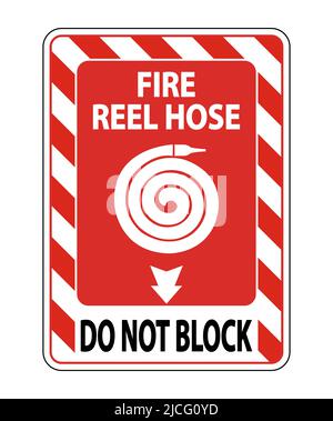 Fire Extinguisher Do Not Block Sign Isolate On White Background,Vector ...