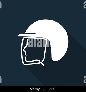 Wear Safety Helmet Symbol Isolate On Black Background,Vector ...