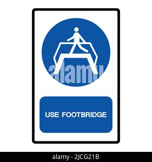 Use Footbridge Symbol Sign Isolate On Black Background,Vector ...