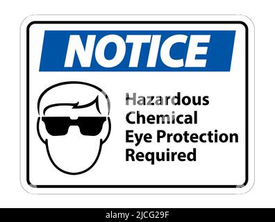 Hazardous Chemical Eye Protection Required Symbol Sign Isolate on ...