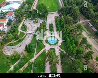 Aerial panoramic view over Kozani city, Greece Stock Photo - Alamy