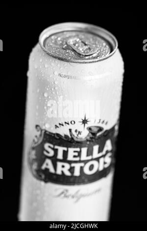 Stella Artois beer can. Bucharest, Romania, 2023 Stock Photo - Alamy