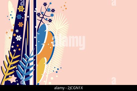 Beautiful multicolored motley forest background in trendy colors with ...