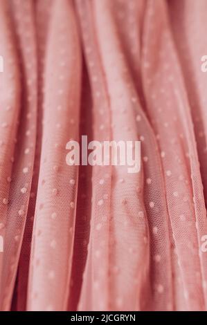 Pink soft tulle polka dot or tulle with flies, texture background ...