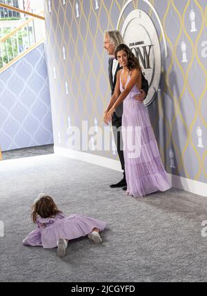 Corey Brunish, Jessica and daughter Olivia attends the 75th Annual Tony ...