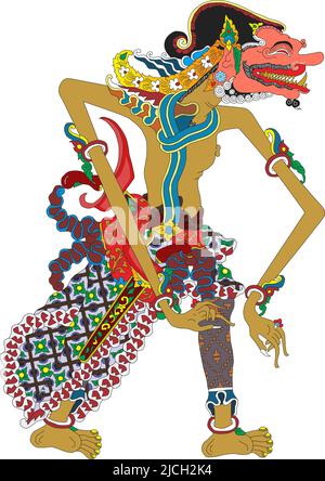 Shadow Puppet (Wayang Kulit) of Cakil, from the set Kyai Drajat Stock ...