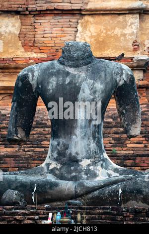 Broken Buddha statue, It was broken at Chiangrai Province, North of ...