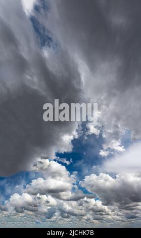 Fantastic soft thunderclouds, natural sky composition, wide panorama ...