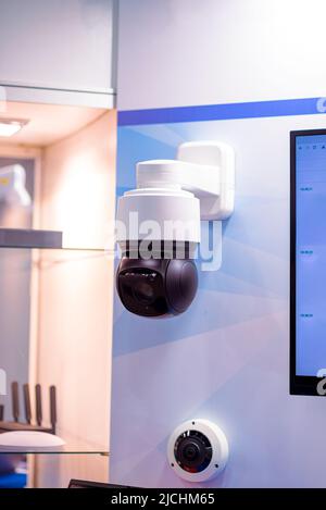 Outdoor surveillance camera with motion sensor Stock Photo - Alamy