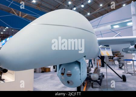 Reconnaissance and strike unmanned aircraft complex. UAV system Stock ...