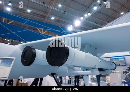Reconnaissance and strike unmanned aircraft complex. UAV system Stock ...