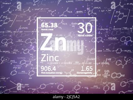 Zinc Periodic Table of the Elements Vector illustration eps 10 Stock ...
