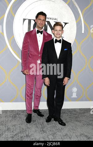 (L-R) Andrew Keenan-Bolger and Scott Bixby attend the 2019 “Tony Awards ...