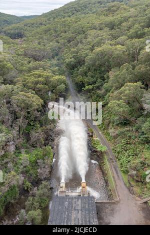 Completed in 1907 the Cataract Dam in New South Wales, Australia holds ...
