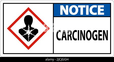 Caution Carcinogen GHS Sign On White Background Stock Vector Image ...
