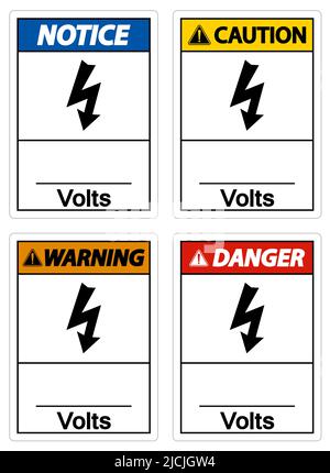 Volts Symbol Sign On White Background Stock Vector Image & Art - Alamy