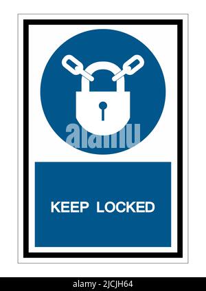 Keep Locked Symbol Sign Isolate On White Background Stock Vector Image ...