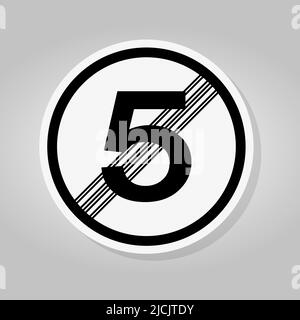 Symbol end of restriction Sign Isolate On White Background,Vector ...