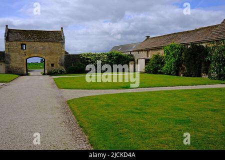 Markenfield Hall, outbuildings and courtyard, Ripon, North Yorkshire ...