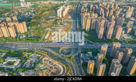 Chengdu chengdu-chongqing expressway interchange Stock Photo - Alamy
