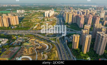 Chengdu chengdu-chongqing expressway interchange Stock Photo - Alamy