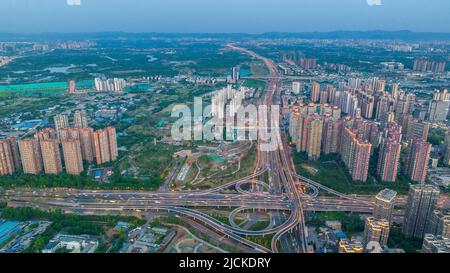 Chengdu chengdu-chongqing expressway interchange Stock Photo - Alamy