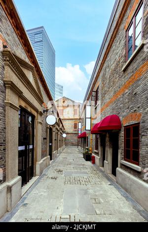 Old Shikumen-style buildings in Hongkou, Shanghai, China, Asia Stock ...