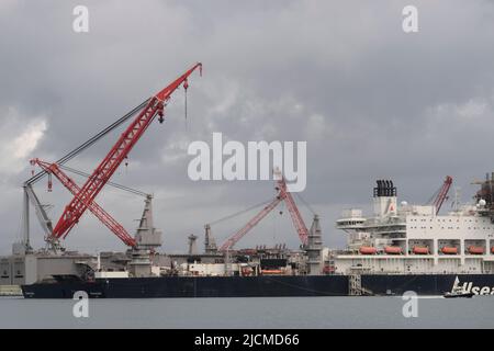 Pioneering Spirit, Crane Ship, IMO 9593505, MMSI 249110000, Leirvik ...