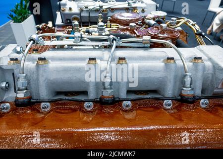 Diesel engine. Upgraded engine with increased power Stock Photo - Alamy