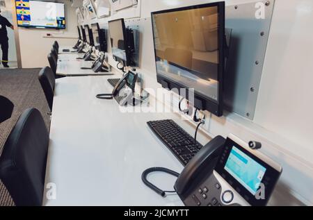 Autonomous mobile emergency control room. Emergency control room ...