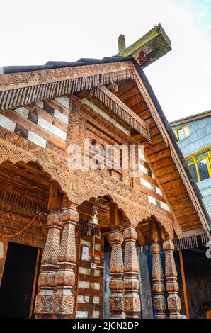 Facade of a temple, Vashisht Temple, Manali, Himachal Pradesh, India ...