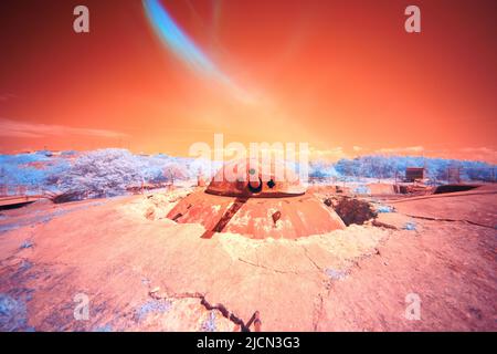 King Oscar II's fort in infrared Stock Photo - Alamy
