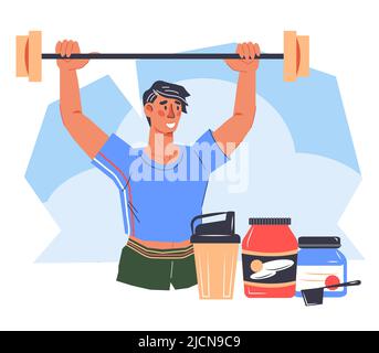 drink protein shaker cartoon vector illustration Stock Vector Image ...