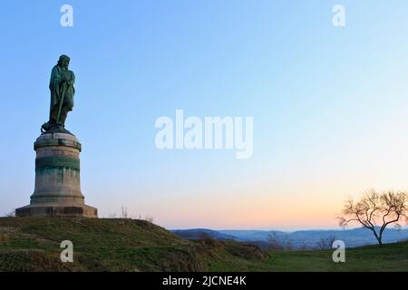 Monument to Vercingetorix, chieftain of the Gallic tribe of the Arverni ...
