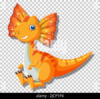 Cute dilophosaurus dinosaur isolated illustration Stock Vector Image & Art - Alamy