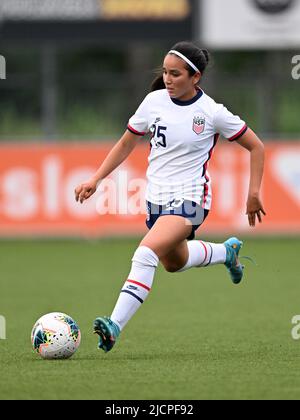 SCHALKHAAR - Sofia Atehortua of USA U15 women during the international women's friendly match ...