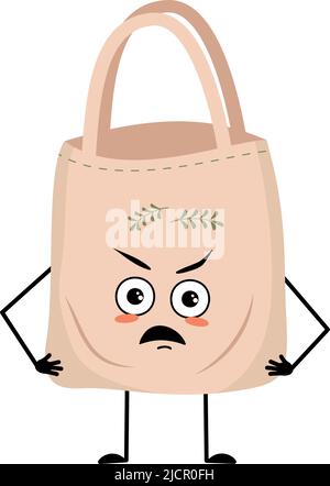Angry plastic bag mascot cartoon Stock Vector Image & Art - Alamy