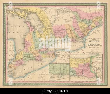 Antique Maps of the World, Map of Canada, Old Map of Canada, Vintage ...