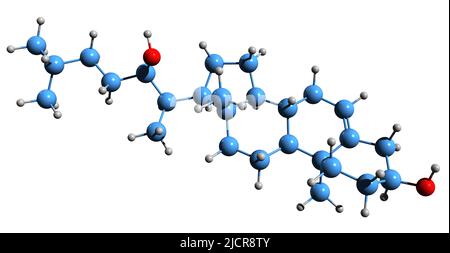 3D image of 5-Phosphoribosylformylglycinamidine skeletal formula ...