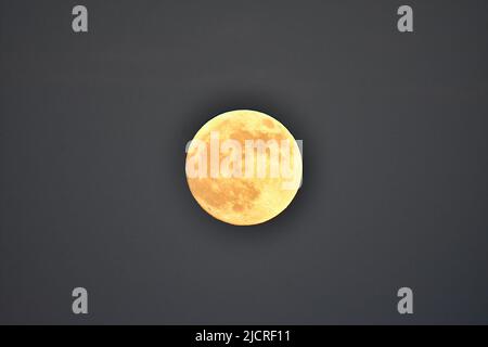 Strawberry full moon in Marseille, France Stock Photo - Alamy