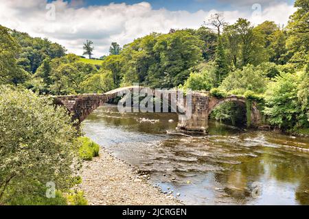 Historic Cromwell's Bridge in Clitheroe, Lancashire Stock Photo - Alamy