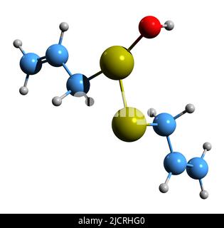 3D image of Alliin skeletal formula - molecular chemical structure of ...