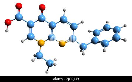 3D image of norepinephrine skeletal formula - molecular chemical ...