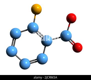 3D image of indole skeletal formula - molecular chemical structure of ...