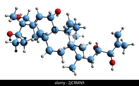 3D image of Cucurbitacin I skeletal formula - molecular chemical ...