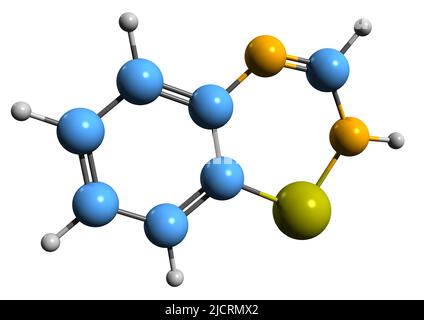 3D image of Bendroflumethiazide skeletal formula - molecular chemical ...